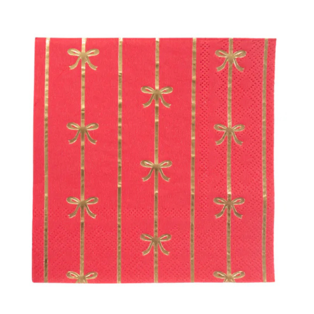 Cherry Red Bow Napkins